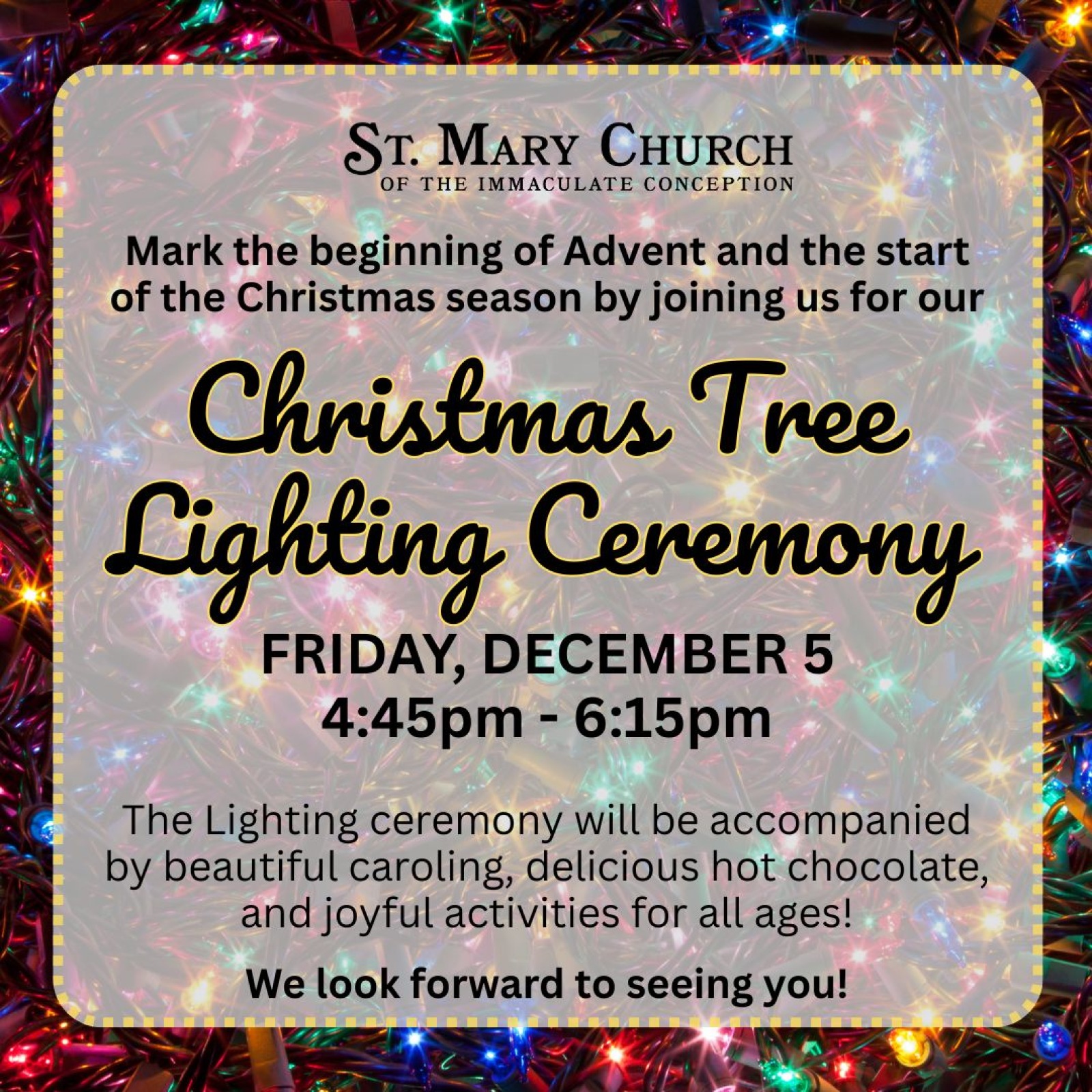 Christmas Tree Lighting - December 5