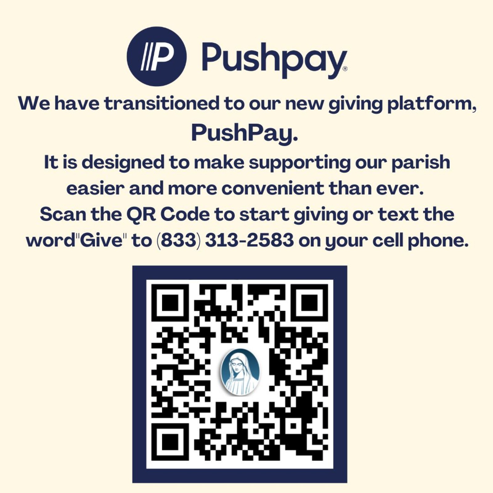 New Online Giving Platform - PushPay